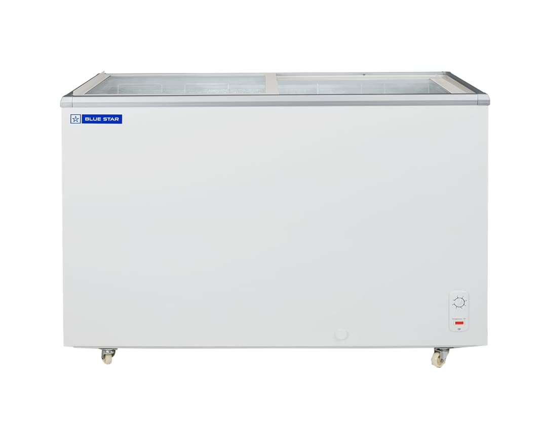 Blue Star 402 Liter Glass Top Deep Freezer GT4-400M (4 Star, White ...