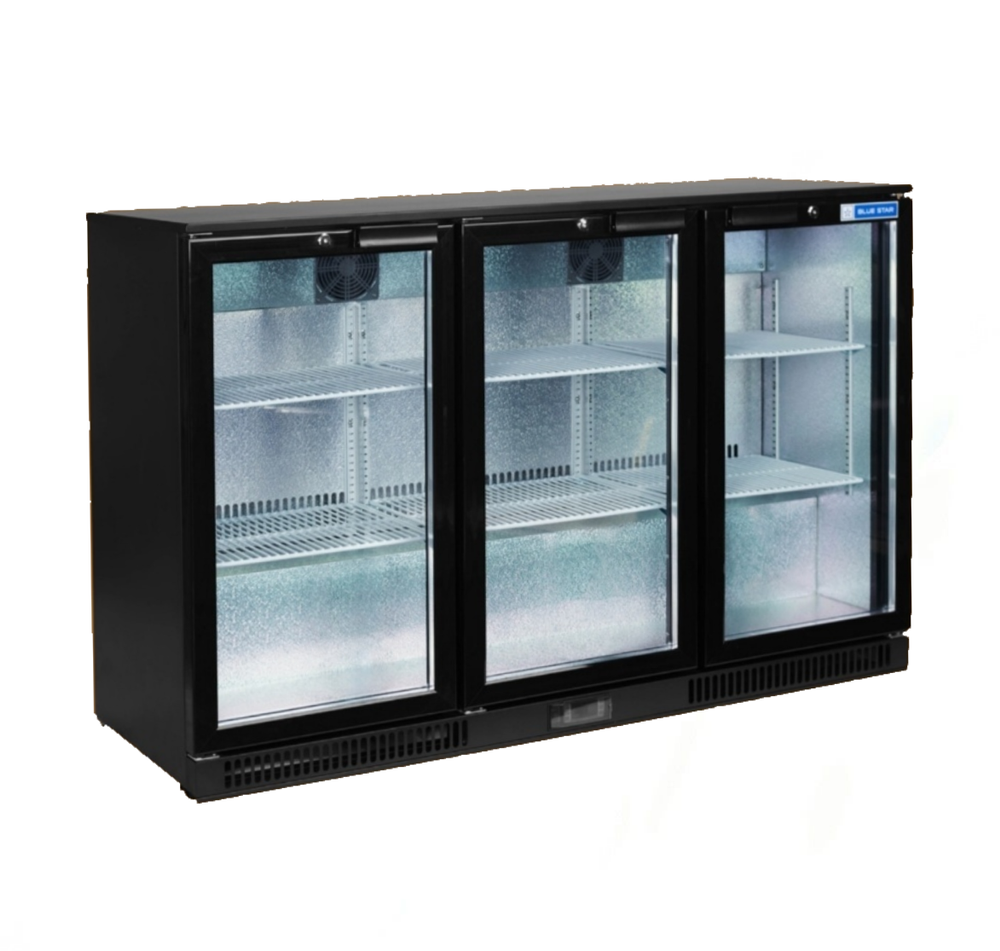 Blue Star Back Bar Chiller BC350A 320 Litre Three Door - Chilling Mart