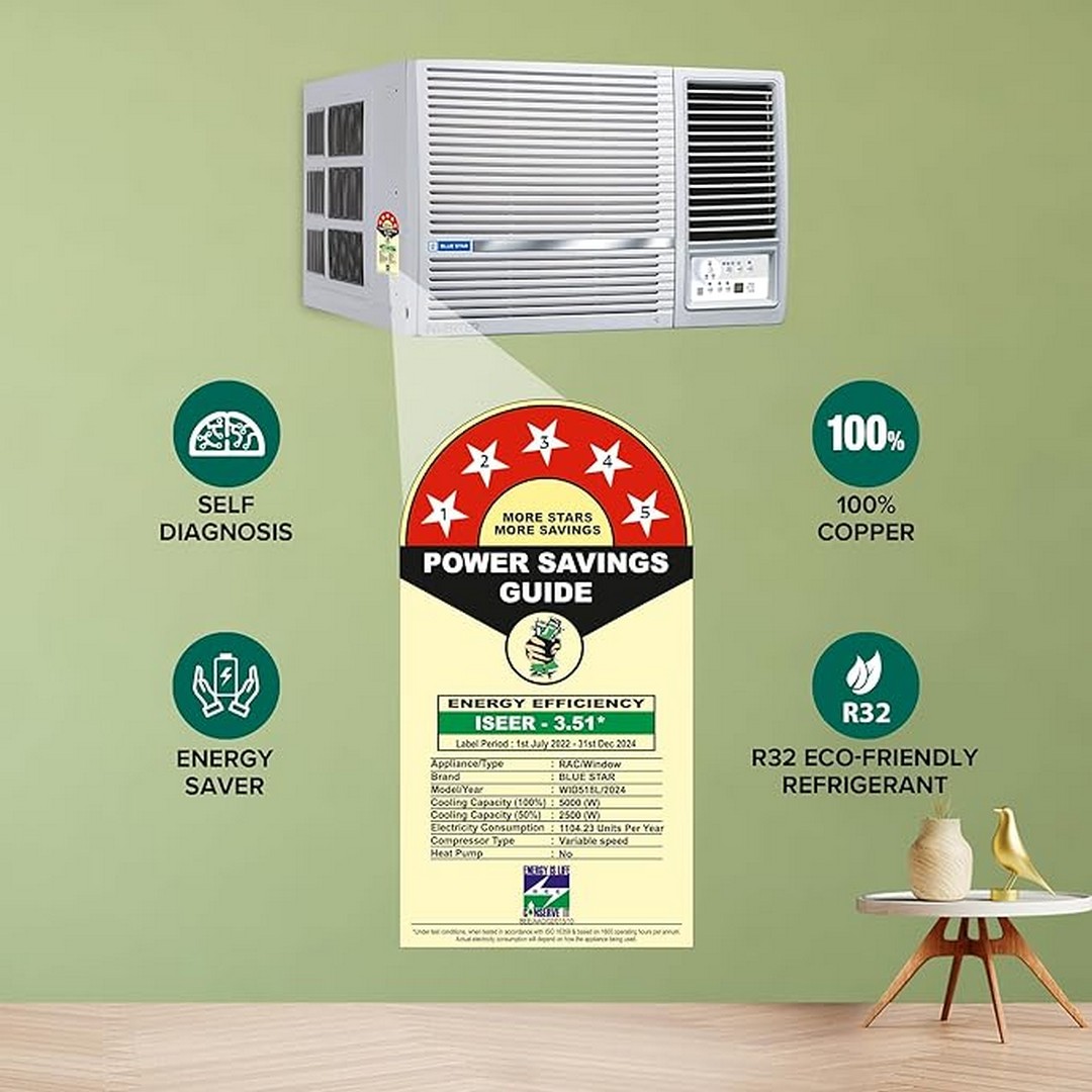 Blue Star Window AC WID518L 1.5 Ton 5 Star - Chilling Mart