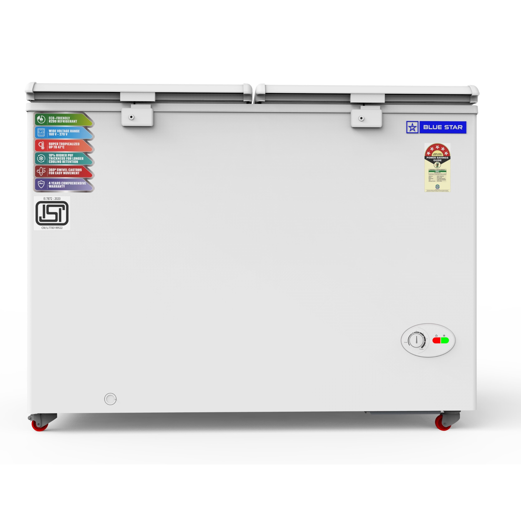 Blue Star 360 Litre Deep Freezer CF5-396NEYW Double Door (5 Star, White ...