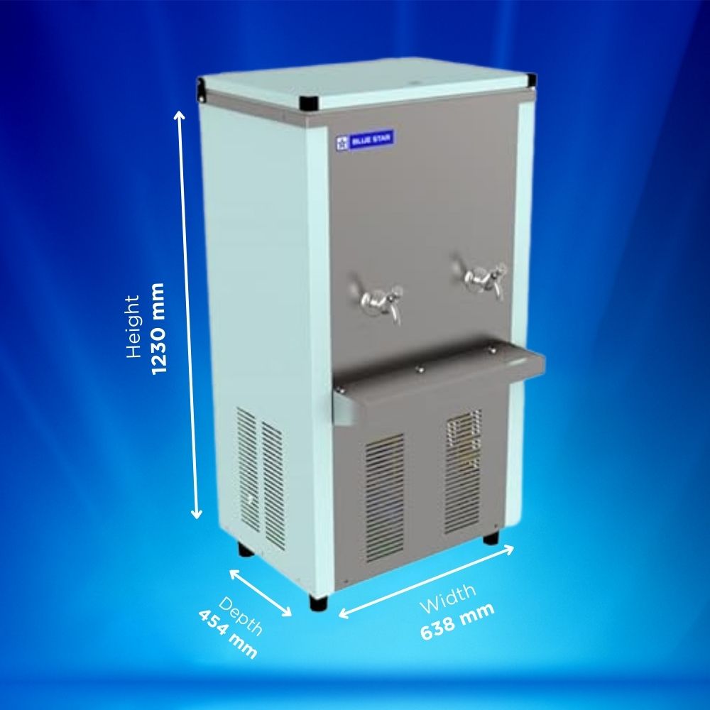 80 Litre Blue Star Water Cooler SWC4080PS Double Tap Stainless Steel ...