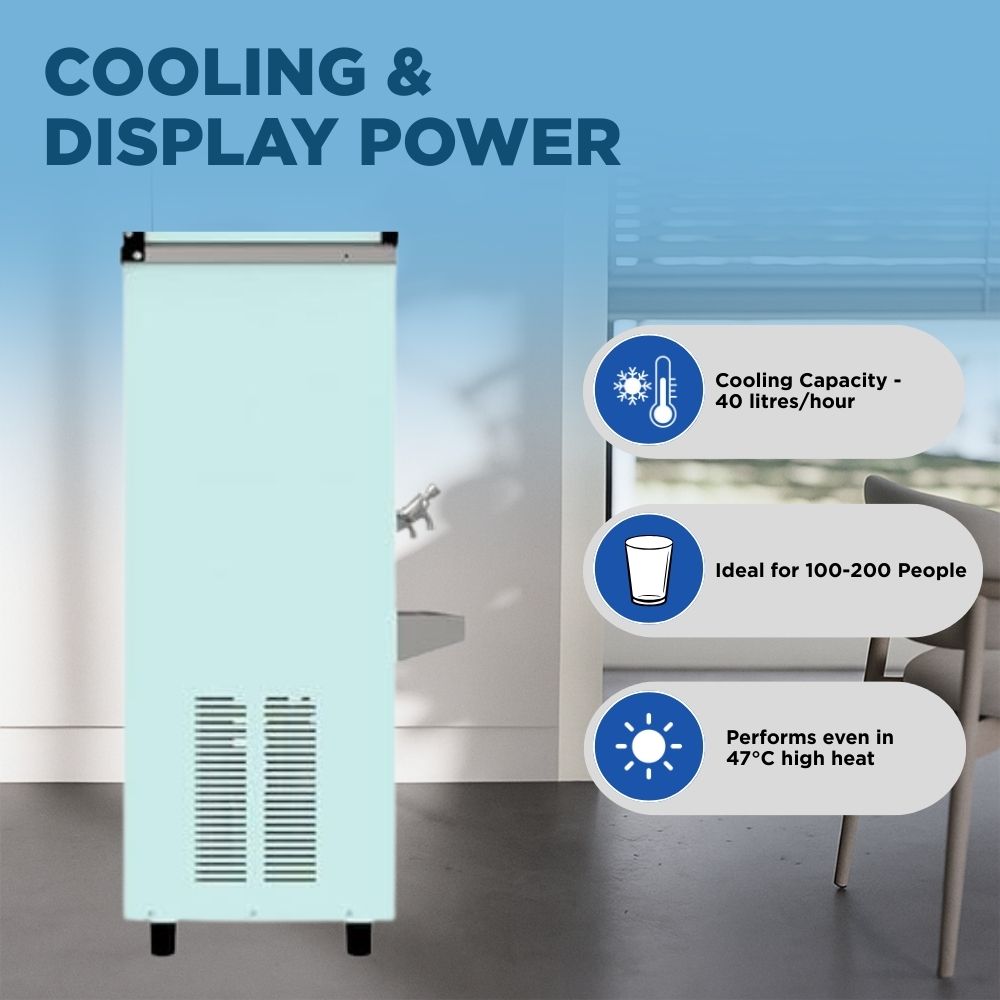 80 Litre Blue Star Water Cooler SWC4080PS Double Tap Stainless Steel ...